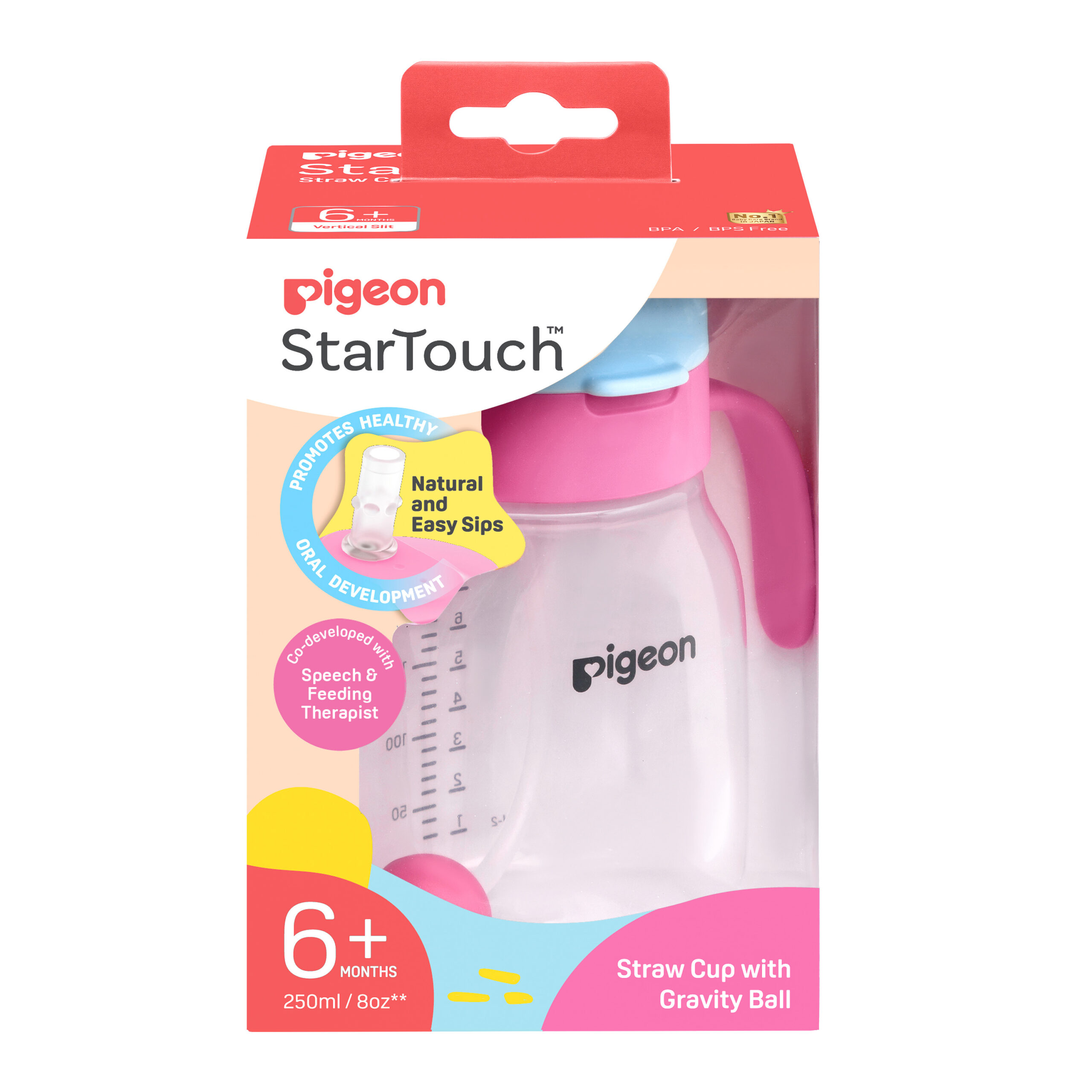 Pigeon StarTouch™ Cawan Straw Dengan Bebola Graviti Bubblegum Pop ...